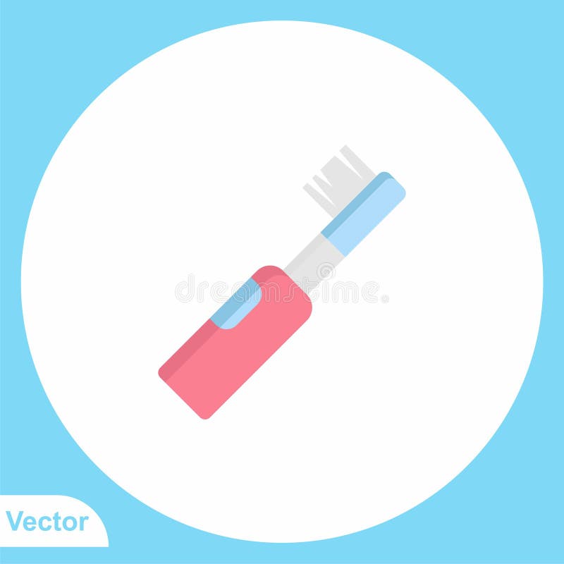 Toothbrush Flat Vector Icon Sign Symbol Stock Illustration ...