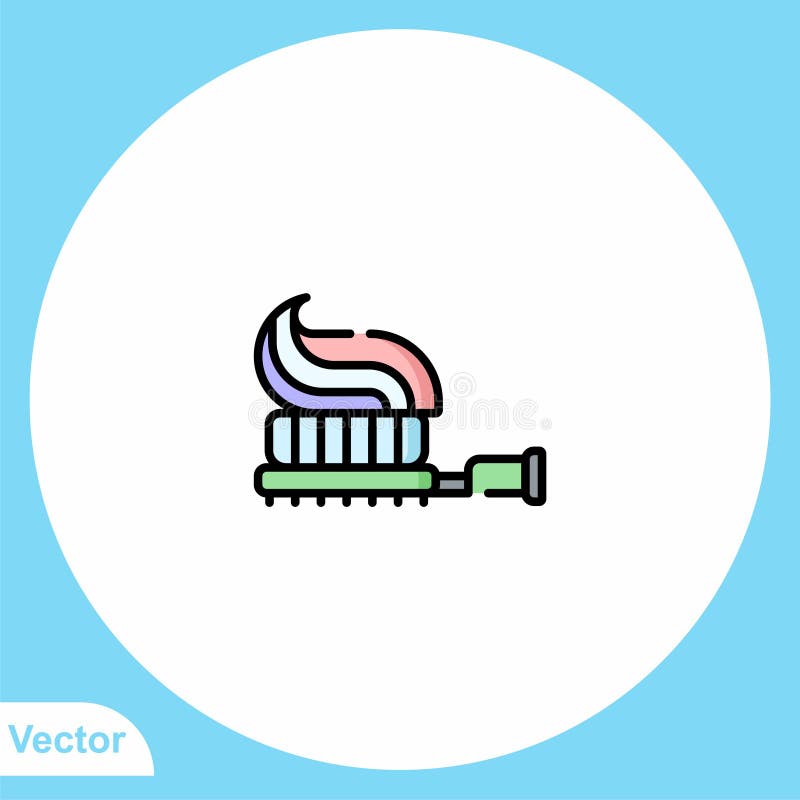 Toothbrush Flat Vector Icon Sign Symbol Stock Illustration ...