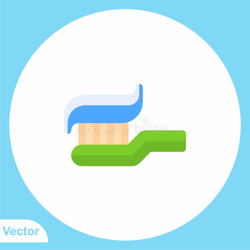 Toothbrush Flat Vector Icon Sign Symbol Stock Illustration ...