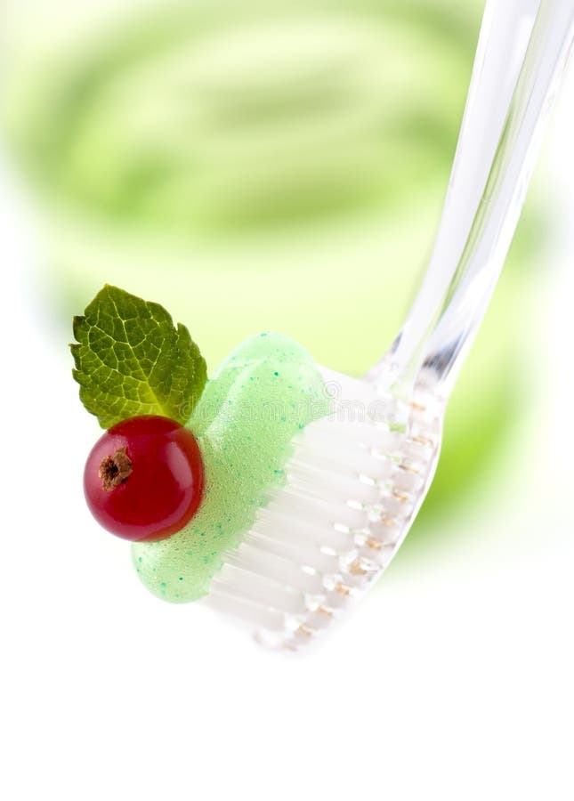 Toothbrush with Fresh Minty Toothpaste Stock Photo - Image of dentistry ...