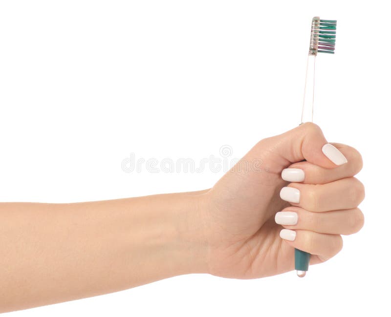 Toothbrush in hand stock image. Image of background - 108345161