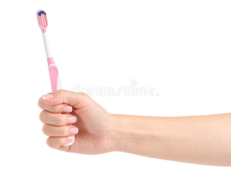 Toothbrush in hand stock photo. Image of equipment, human - 120345648