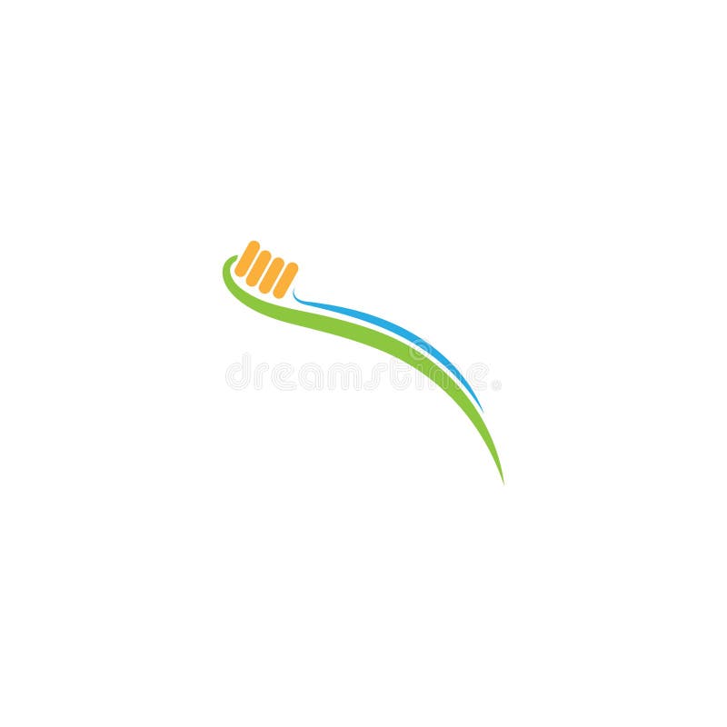 Toothbrush Icon Logo Design Template Illustration Stock Illustration ...