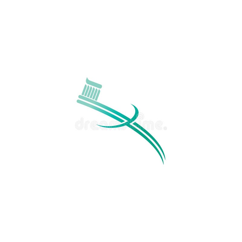 Toothbrush Icon Logo Design Template Illustration Stock Illustration ...