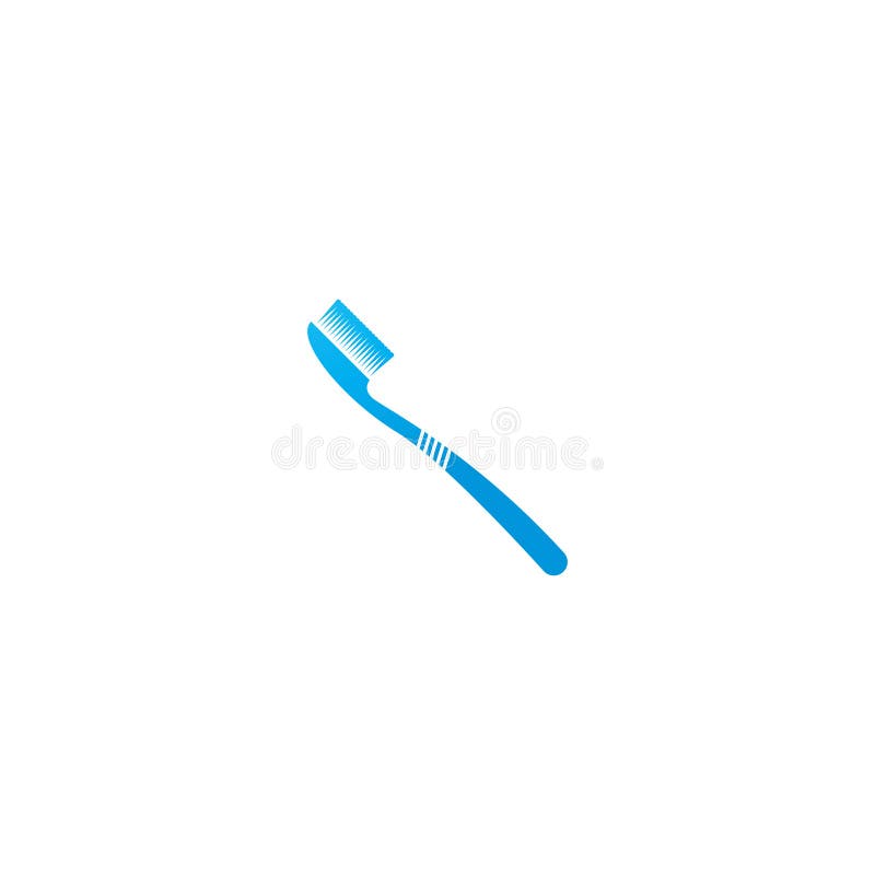 Toothbrush Icon Logo Design Template Illustration Stock Vector ...