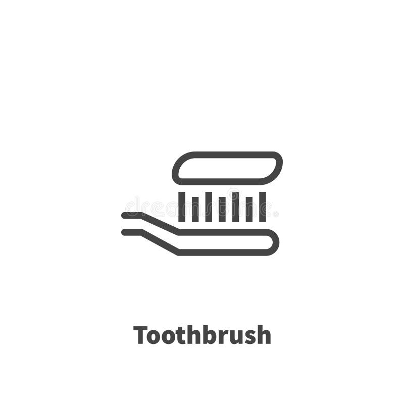 Toothbrush Icon, Vector Symbol. Stock Vector - Illustration of design ...