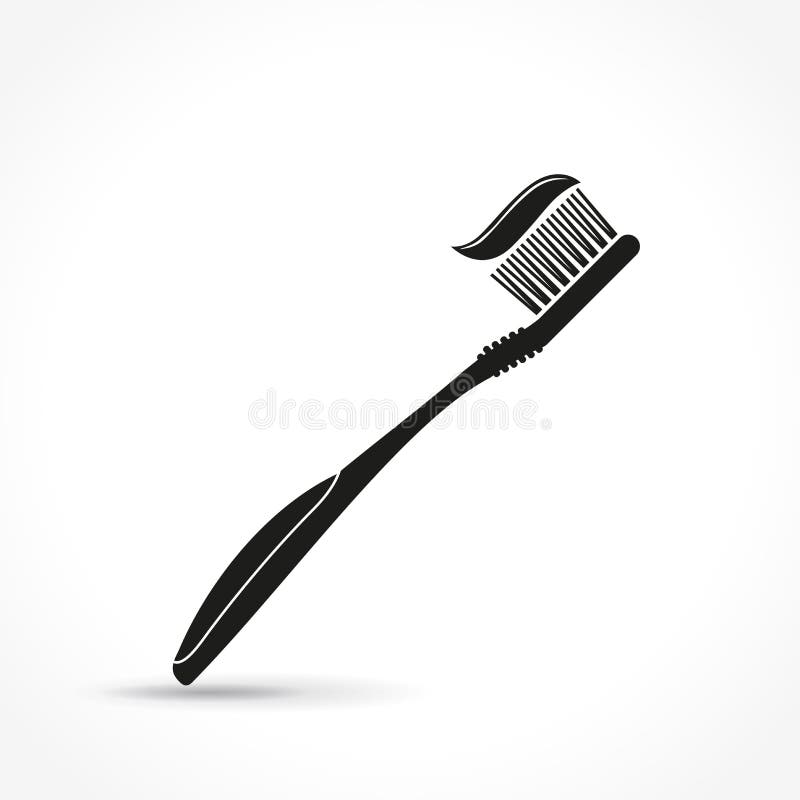 Toothbrush Icon on White Background Stock Vector - Illustration of ...