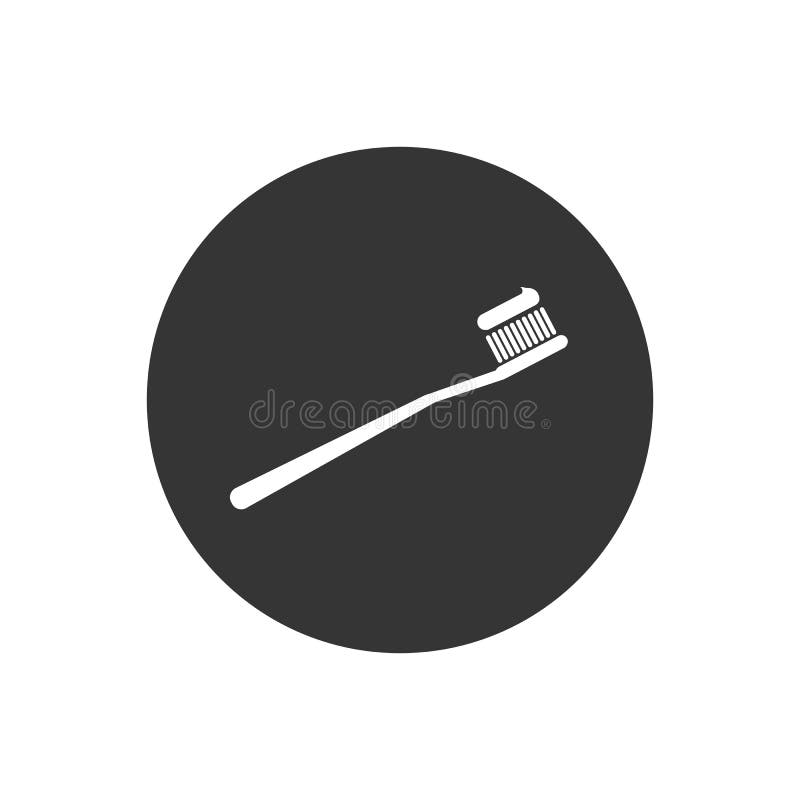 Toothbrush Icon on White, Vector Illustration Flat Style Stock Vector ...
