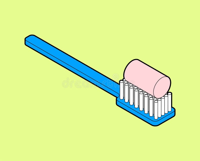 Toothbrush Isometric Isolated. Toothbrush Head Vector Illustration ...