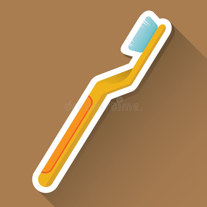 Toothbrush Label. Vector Illustration Decorative Design Stock Vector ...