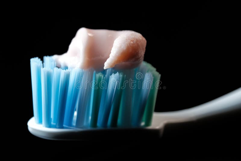 Toothbrush with Light Pink Toothpaste Stock Image - Image of brushing ...