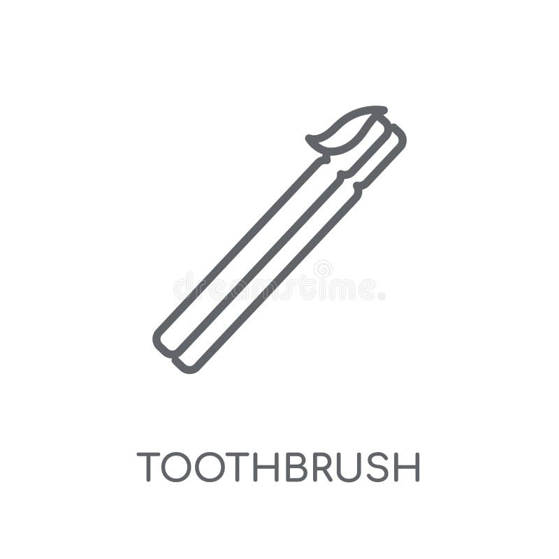 Toothbrush Linear Icon. Modern Outline Toothbrush Logo Concept O Stock ...