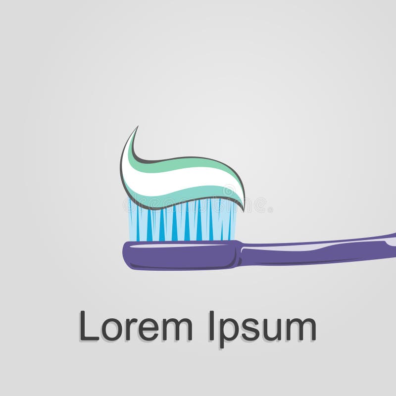 Toothbrush Logo stock illustration. Illustration of bathroom - 81265429