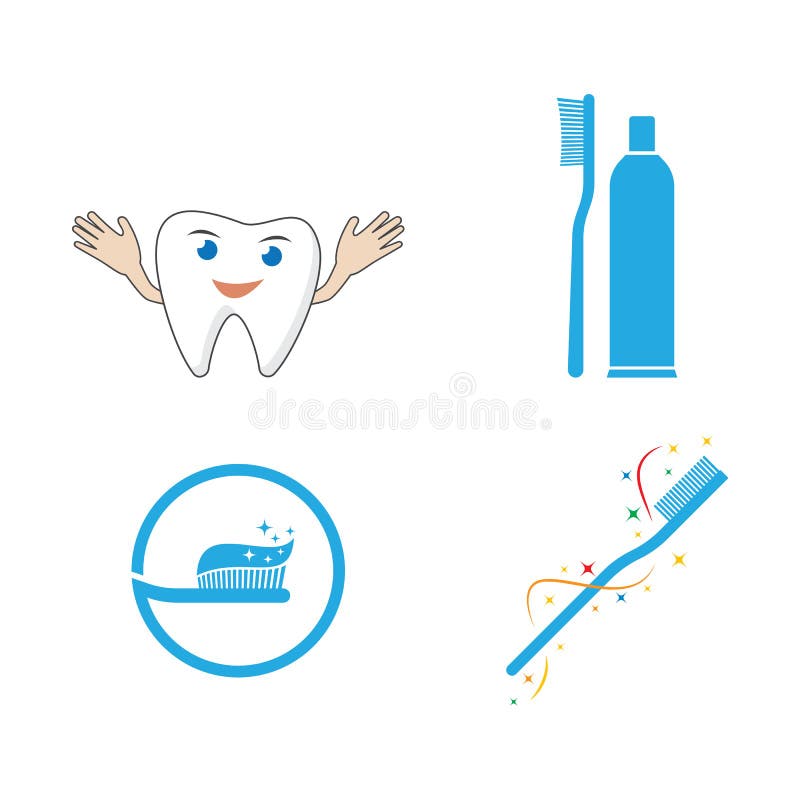 Toothbrush Logo Icon Design Template Stock Vector - Illustration of ...