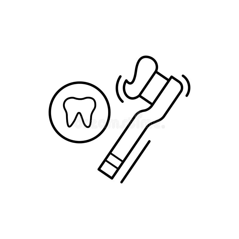 Toothbrush Paste Icon. Simple Line, Outline Vector of Dentistry Icons ...