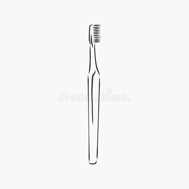 Toothbrush with Paste. Vector Drawing. Toothbrush, Vector Sketch ...