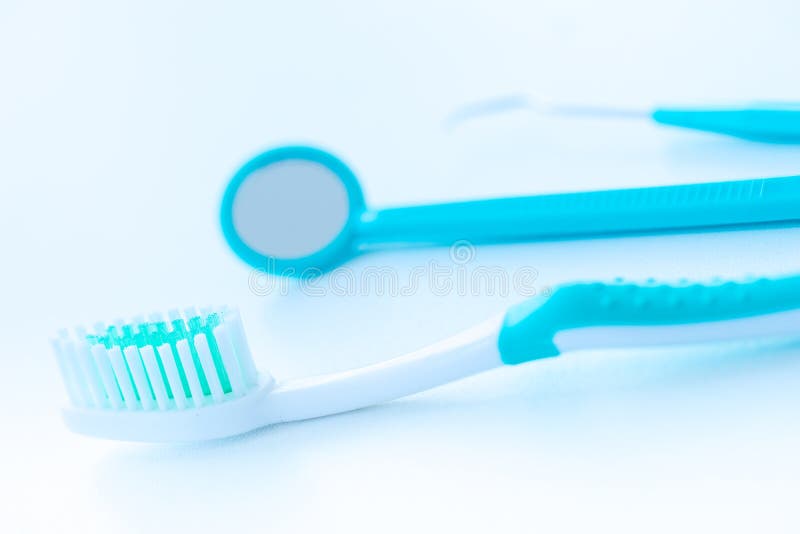 Toothbrush Set for Dental Care Stock Image - Image of objects ...