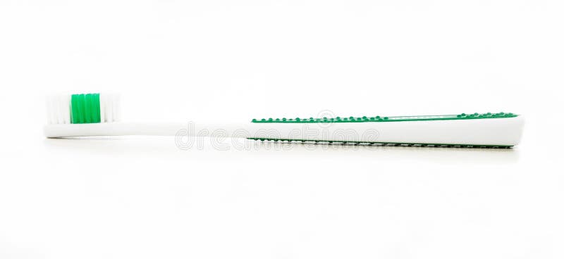 Toothbrush Side View Isolated on White Background. Stock Image - Image ...