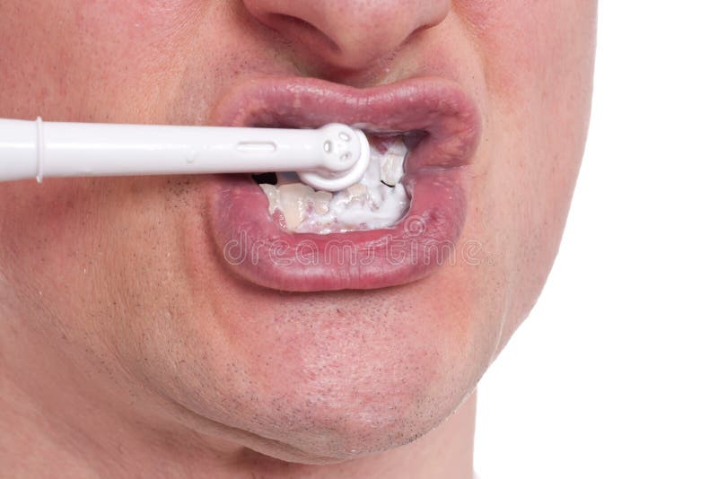 Toothbrush and teeth stock photo. Image of male, health - 23116752