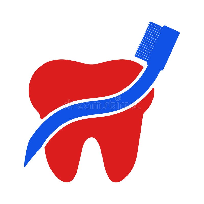 Toothbrush and Teeth Vector Illustration Stock Vector - Illustration of ...