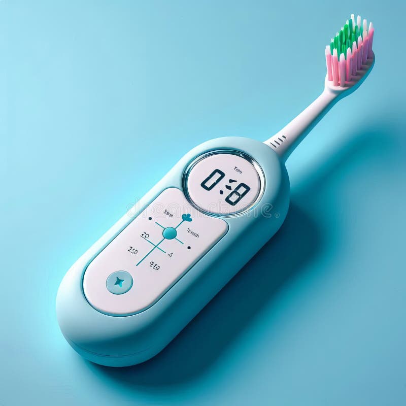 A Toothbrush with a Timer that Divides Brushing Time into Four Stock ...