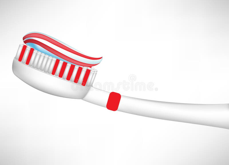Toothbrush with toothpaste stock vector. Illustration of crown - 22341995