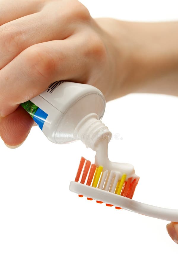 Toothbrush and toothpaste stock image. Image of female - 23566477