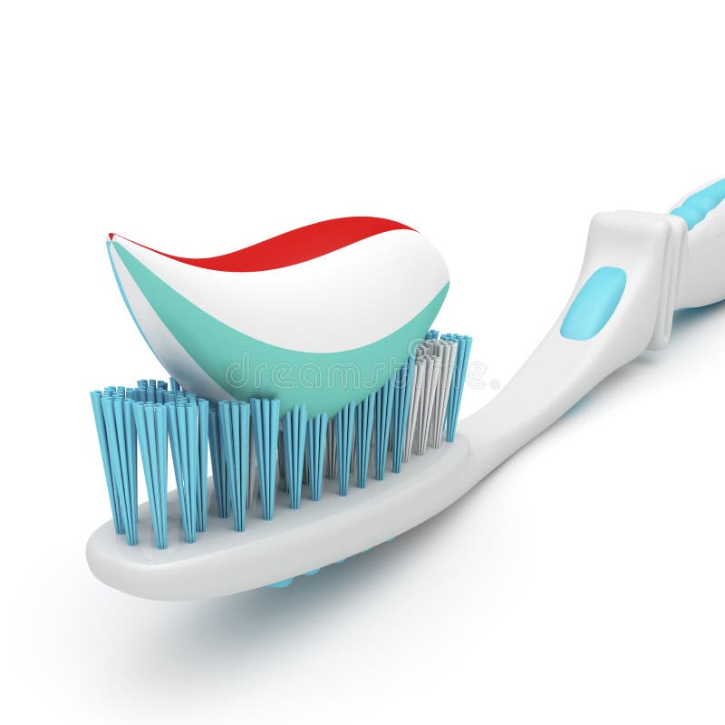 Toothbrush and toothpaste stock vector. Illustration of healthy - 75336008