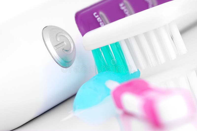 Toothbrush and toothpaste. stock image. Image of clean - 104697315