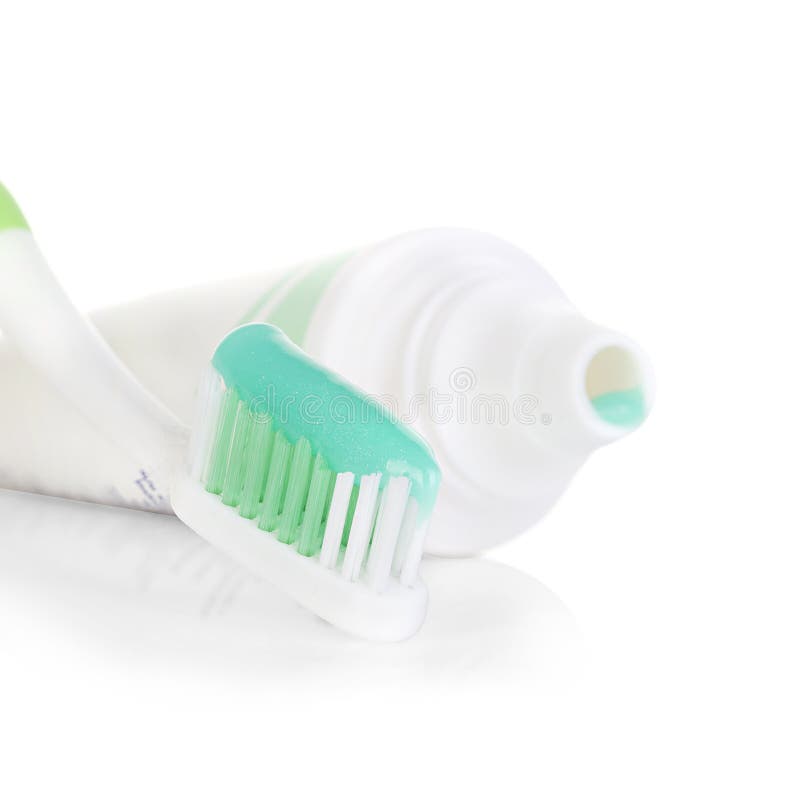 Toothbrush and Toothpaste Close-up Stock Image - Image of healthcare ...