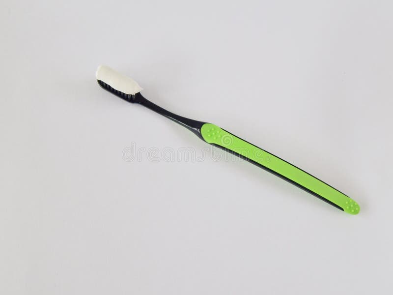 Toothbrush with Toothpaste Close-up Stock Image - Image of postcard ...