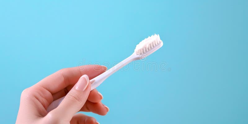Toothbrush with Toothpaste in Hand Stock Image - Image of healthy ...