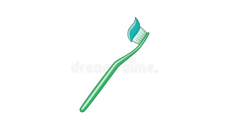 Toothbrush and Toothpaste Icon Animation Stock Video - Video of ...