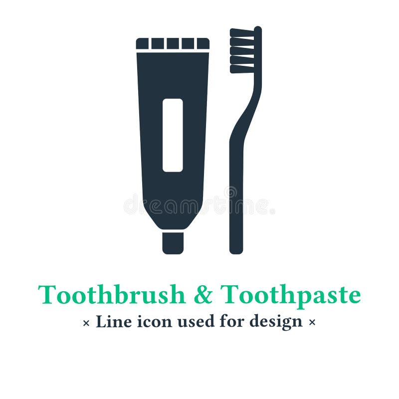 Toothbrush and Toothpaste Icon Concept Stock Vector - Illustration of ...