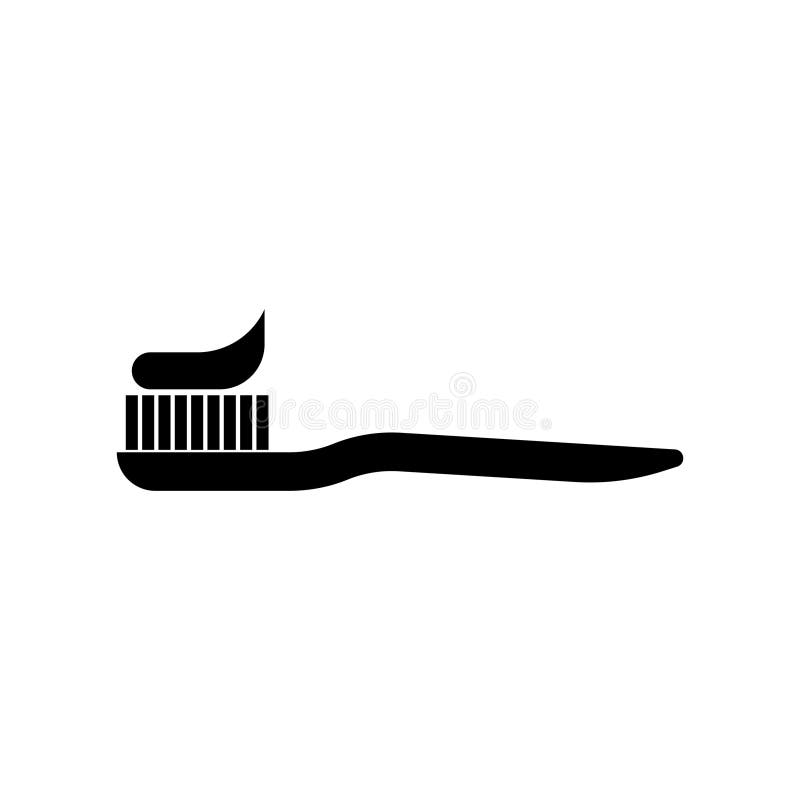 Toothbrush and Toothpaste Icon Stock Vector - Illustration of care ...