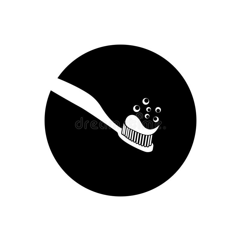 Toothbrush and Toothpaste Icon Stock Vector - Illustration of ...