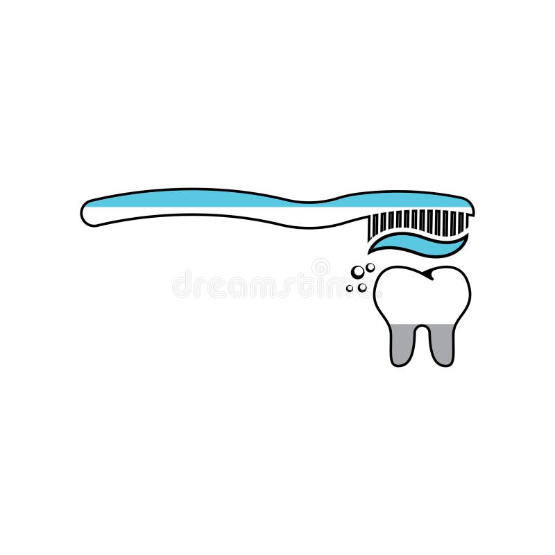 Toothbrush and Toothpaste Icon Stock Illustration - Illustration of ...