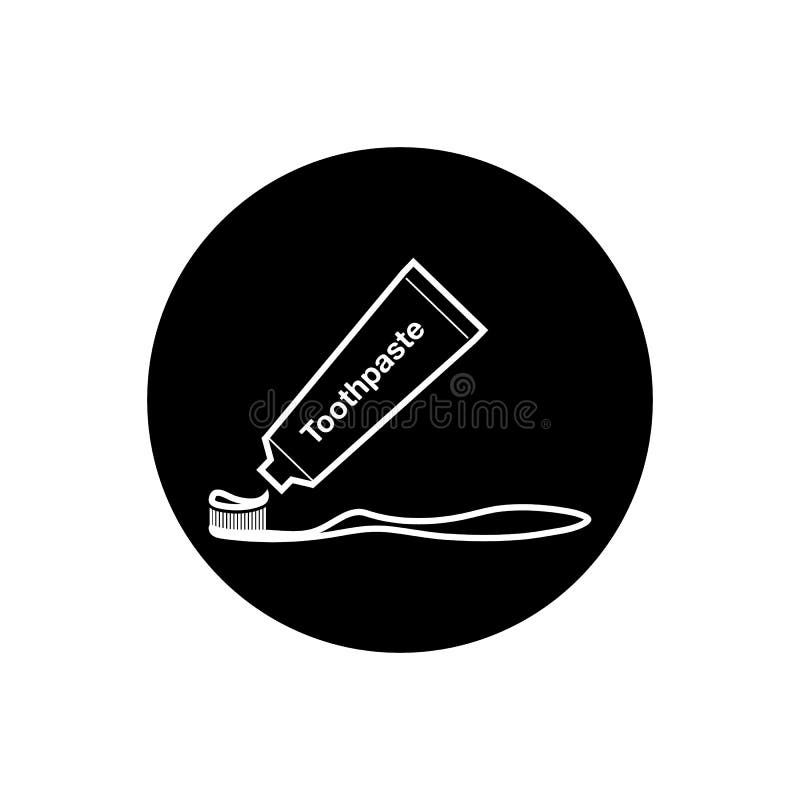 Toothbrush and Toothpaste Icon. Stock Vector - Illustration of toothbrush, vector: 252969513