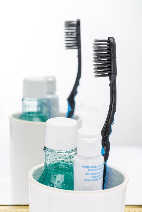 Toothbrush, Toothpaste and Mouthwashes Oral Care Stock Image - Image of ...