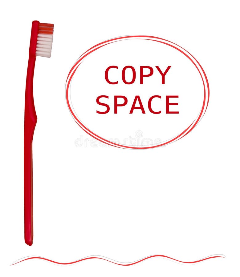 Toothbrush and Toothpaste Shapes - Red and White, Isolated Stock Photo ...
