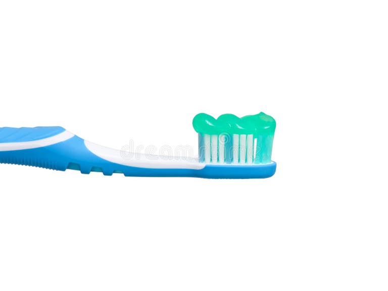Toothbrush with Toothpaste on. Stock Photo - Image of toothbrush ...