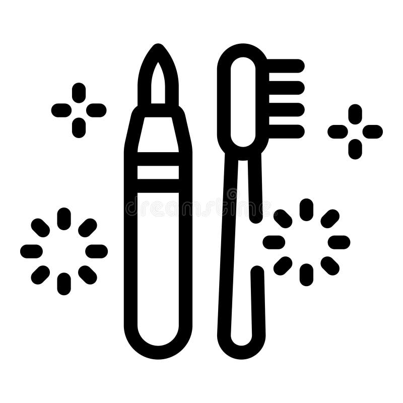 Toothbrush and Toothpaste Sparkling Clean Concept Icon Stock Vector ...