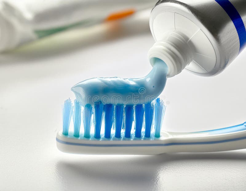 Toothbrush with toothpaste stock illustration. Illustration of medical ...