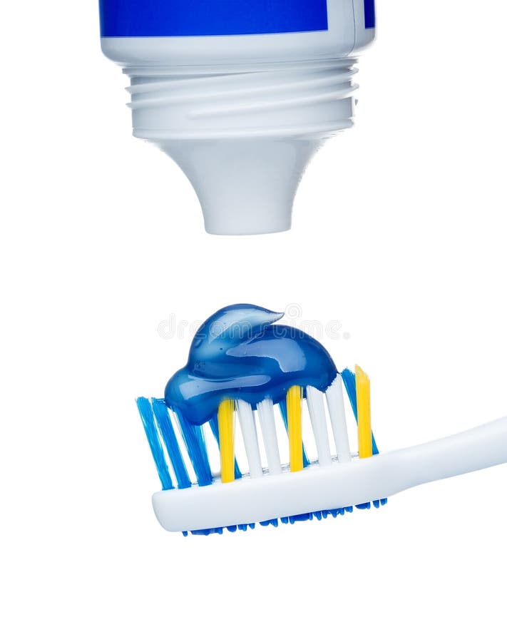 Toothbrush with toothpaste stock photo. Image of dental - 33371008