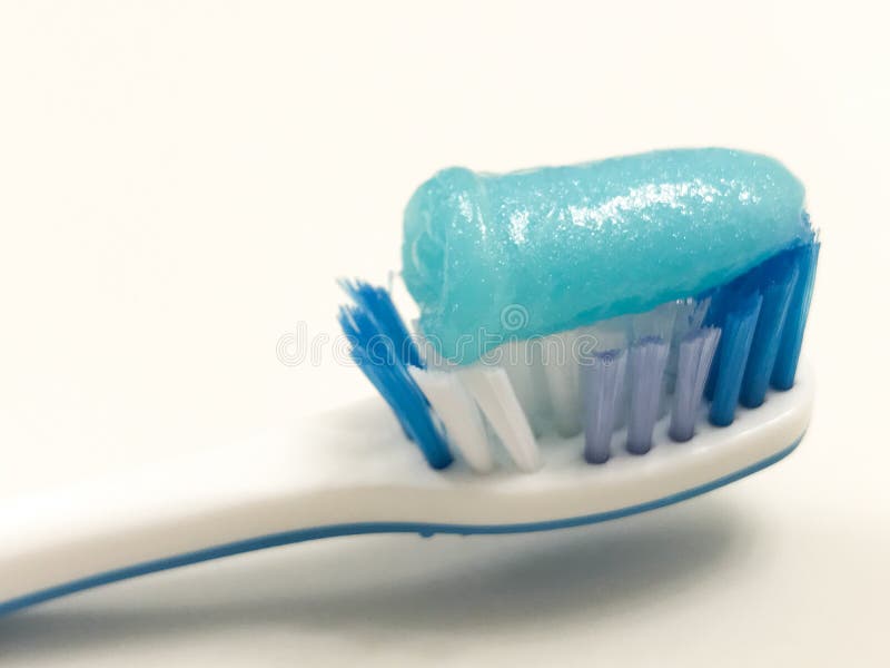 A Toothbrush with Toothpaste on it Stock Image - Image of oral, dentist ...