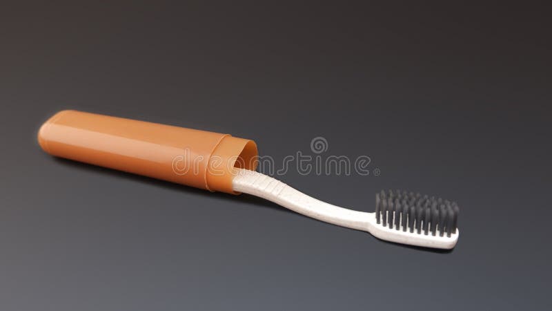 Toothbrush in the Tube Isolated on Black Background Stock Image - Image ...