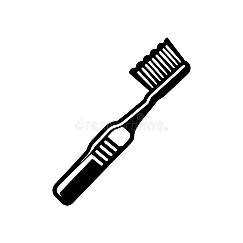 Toothbrush Vector Silhouette Design Stock Vector - Illustration of ...