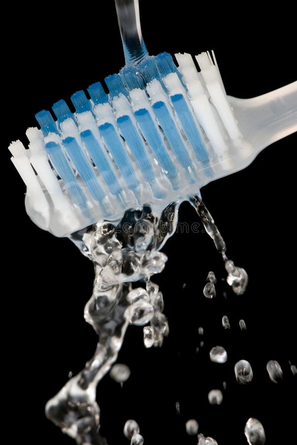 Toothbrush and water drops stock image. Image of toothbrush - 7189989