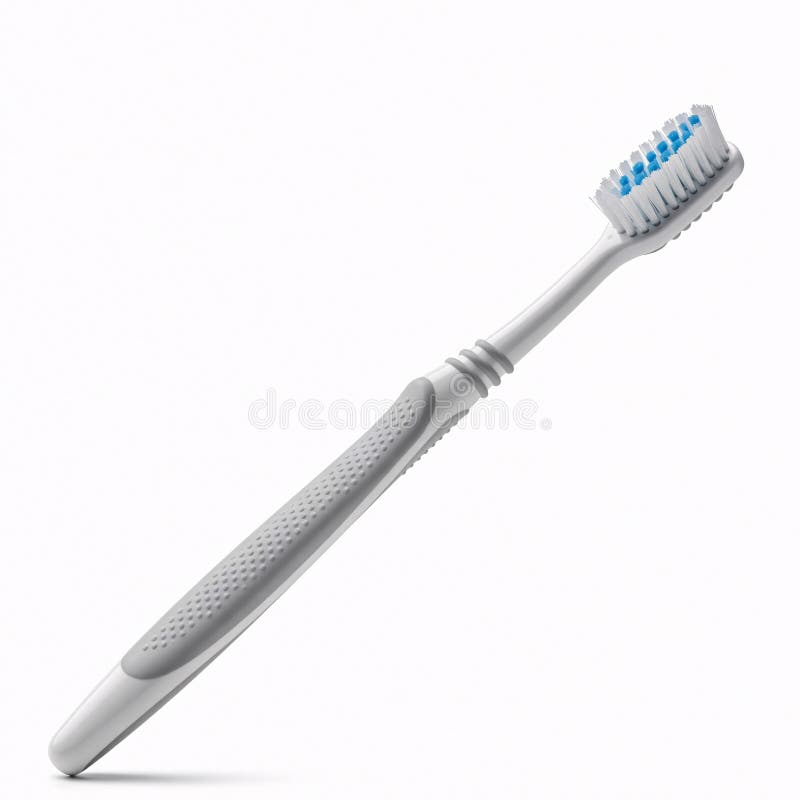Toothbrush on a White Background. 3d Illustration. Isolated Front View ...