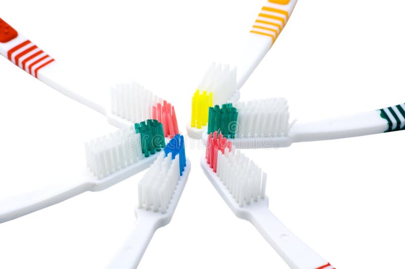 Orange Toothbrush and Toothpaste on White Stock Photo - Image of paste ...